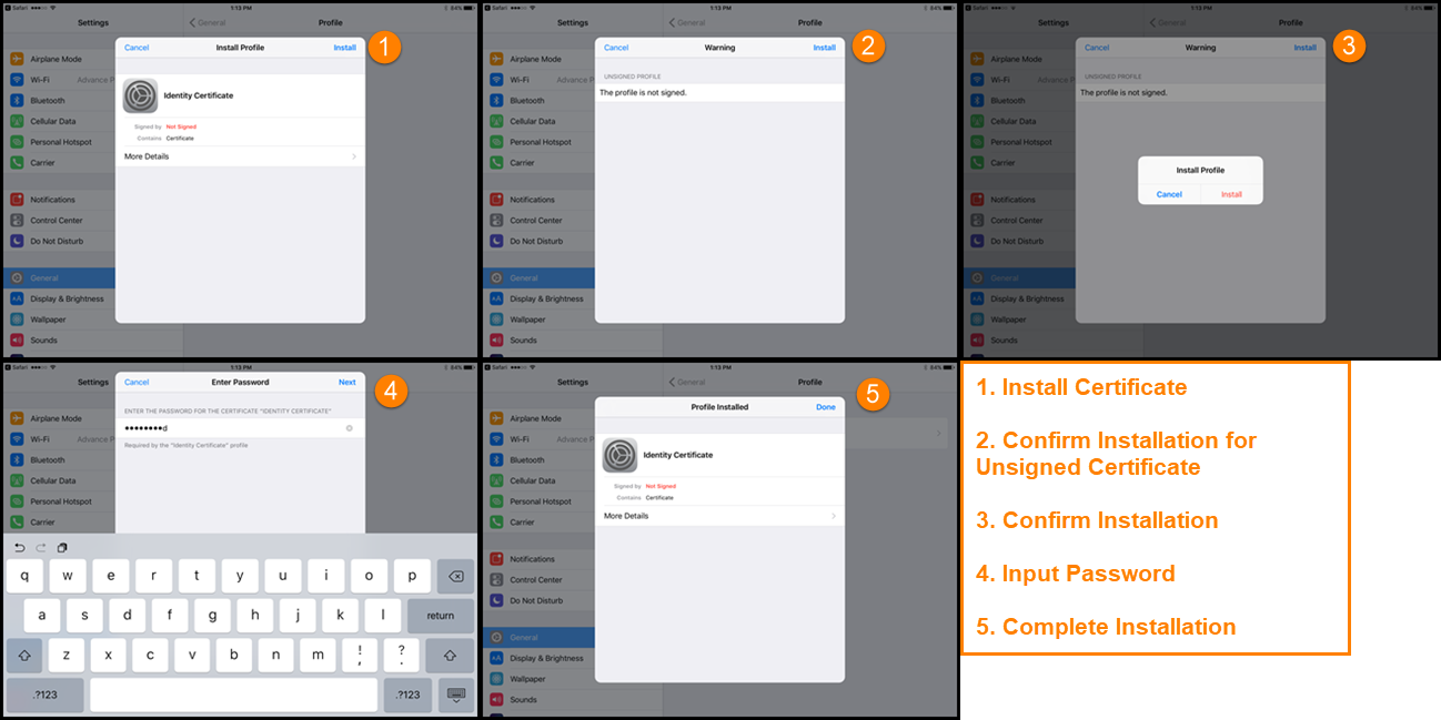 SmartView Certificate Installation (iOS)